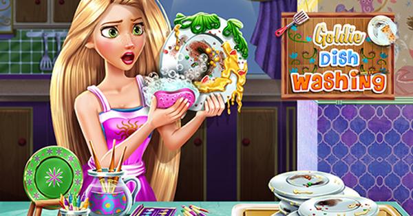 Goldie Dish Washing | Play Games 365 Free Online