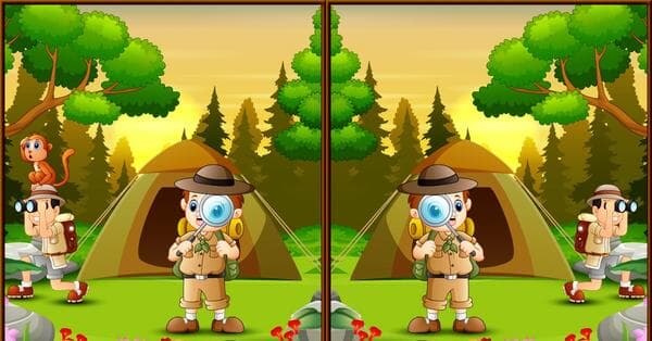 Spot 5 Differences Camping | Play Games 365 Free Online